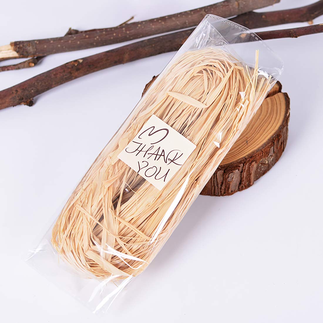 Buy 10 Rolls Natural Raffia Paper, Raffia Ribbon for Crafts, Florist ...