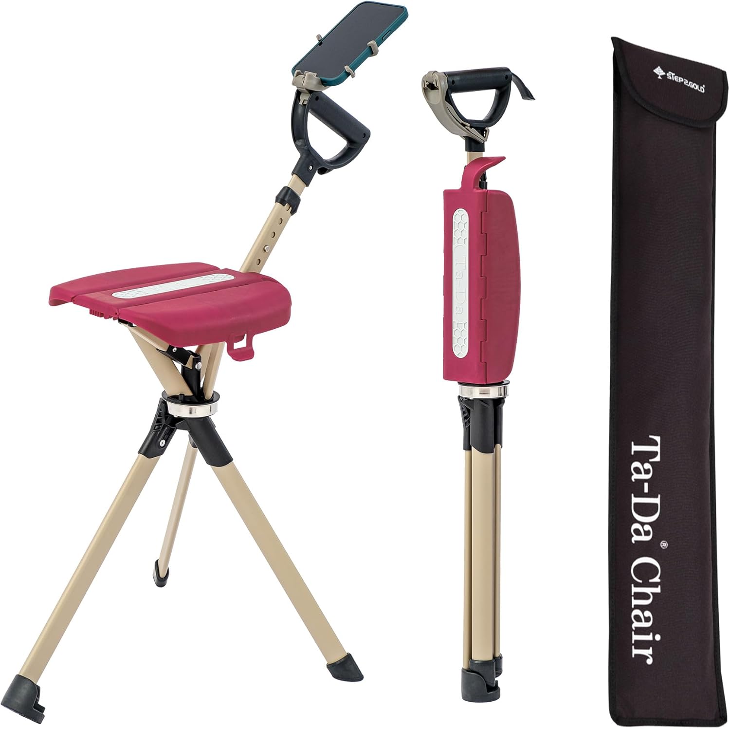 STEP2GOLD Ta-Da Chair Series 2 PRO, Portable Walking Stick, Cane with ...