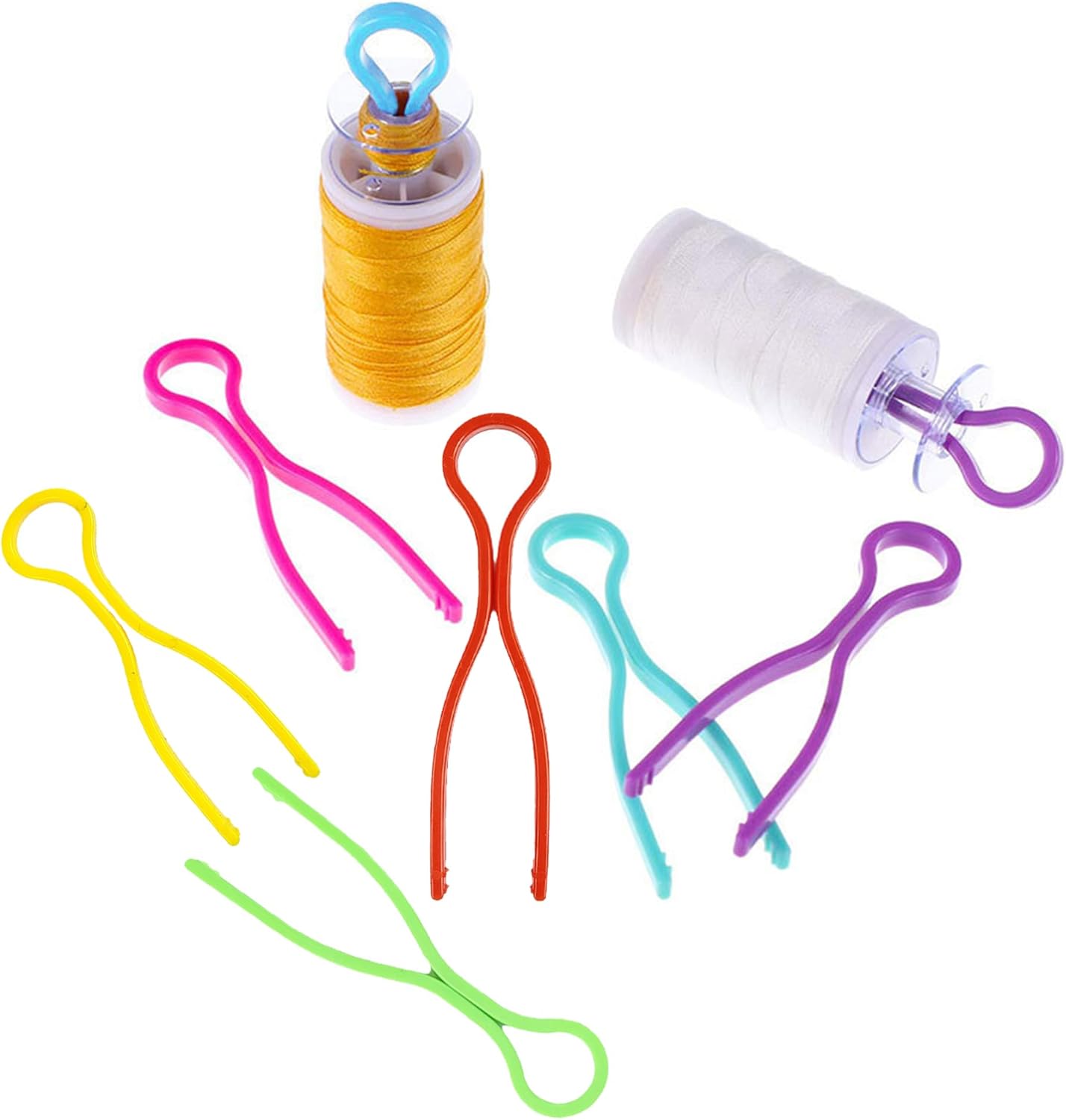 Amazon.com: 50 PCS Sewing Bobbin Thread Holders,Sewing Thread and ...