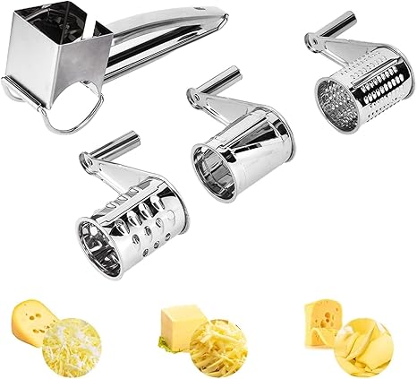 Grattugia Formaggio Manuale in Acciaio Inox, Grattugia a Manovella per ...
