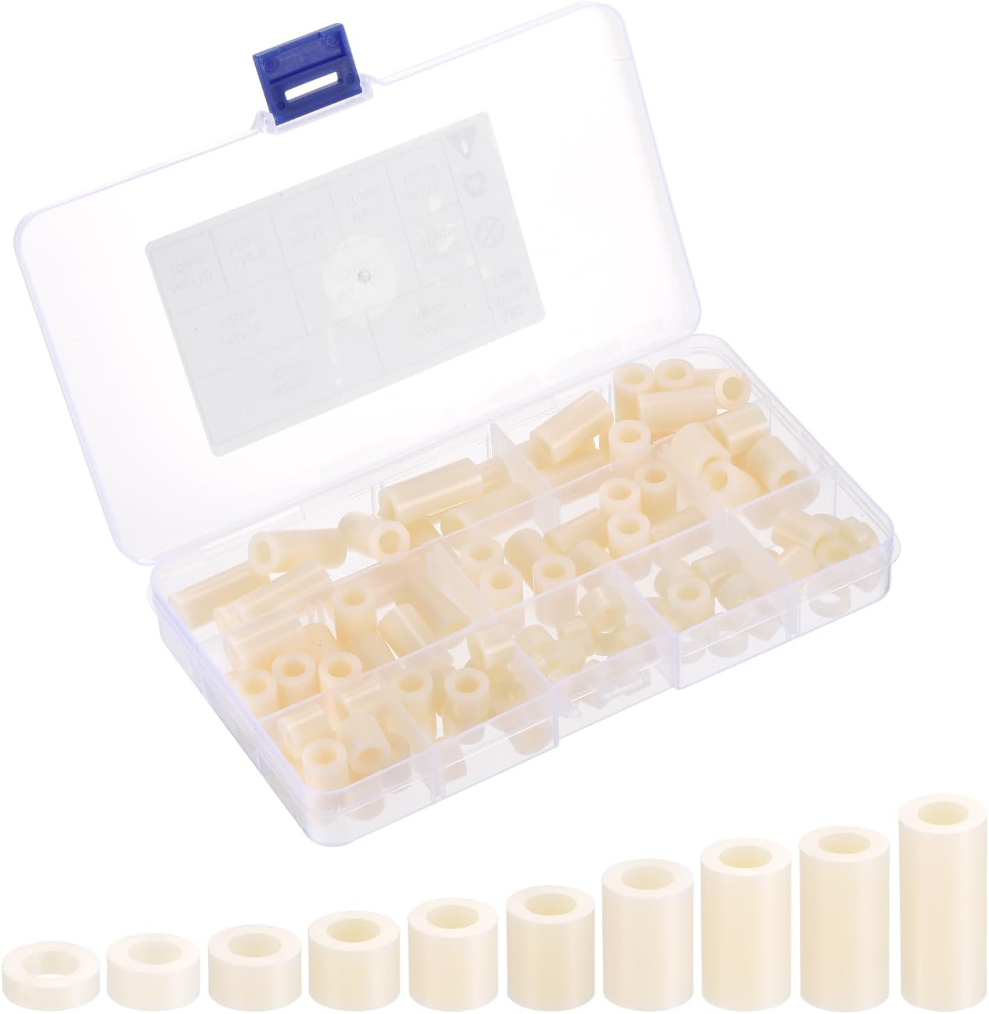 Amazon.com: PATIKIL M6 Nylon Spacer Set, 100Pcs Non-Threaded ABS Round ...