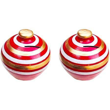 The Crafts Mitti Ki Gullak/Clay Gullak Large Coin Bank (Gift for Kids ...