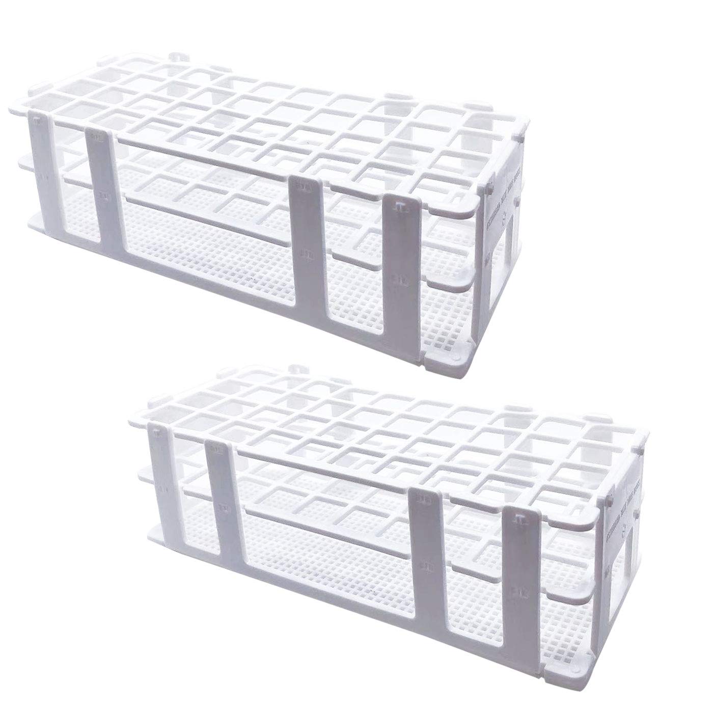 Snapklik.com : Luckkyme Plastic Test Tube Rack 2 Pack White 40 Holes ...