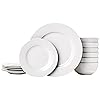 Corelle Mystic Gray Dinnerware Set, 18 Piece, 6 x 26cm Dinner Plate, 6 ...