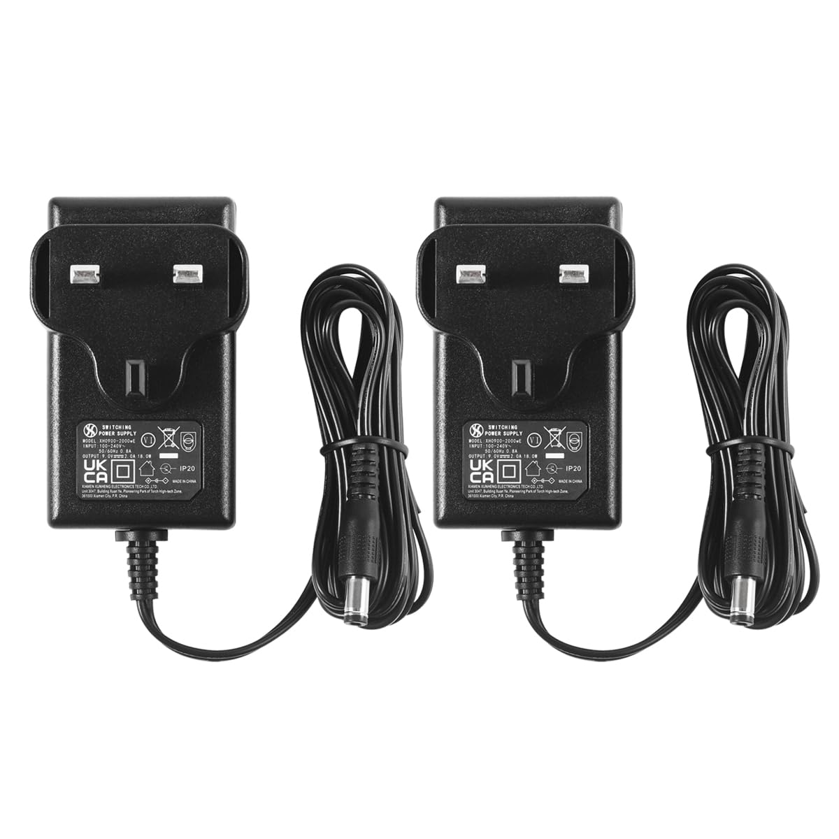 Security-01 2-Pack 9V 2A Power Supply Adapter, DC Jack Center Negative ...