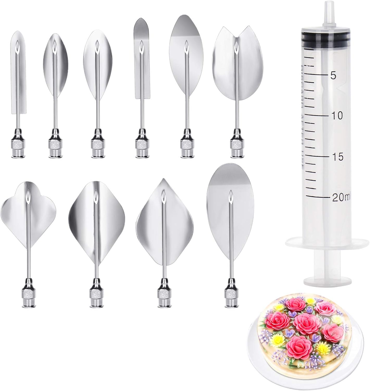 CFtrum 3D Gelatin Art Tools, Set of 10 Pieces Stainless Steel Jelly ...