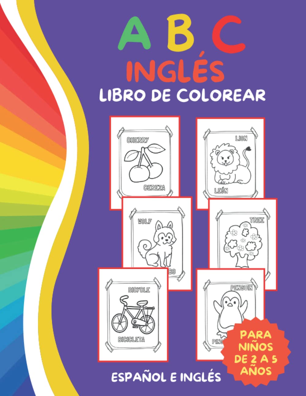 Buy A B C Inglés Libro De Colorear Para Niños de 2 a 5 Años: Primer ...
