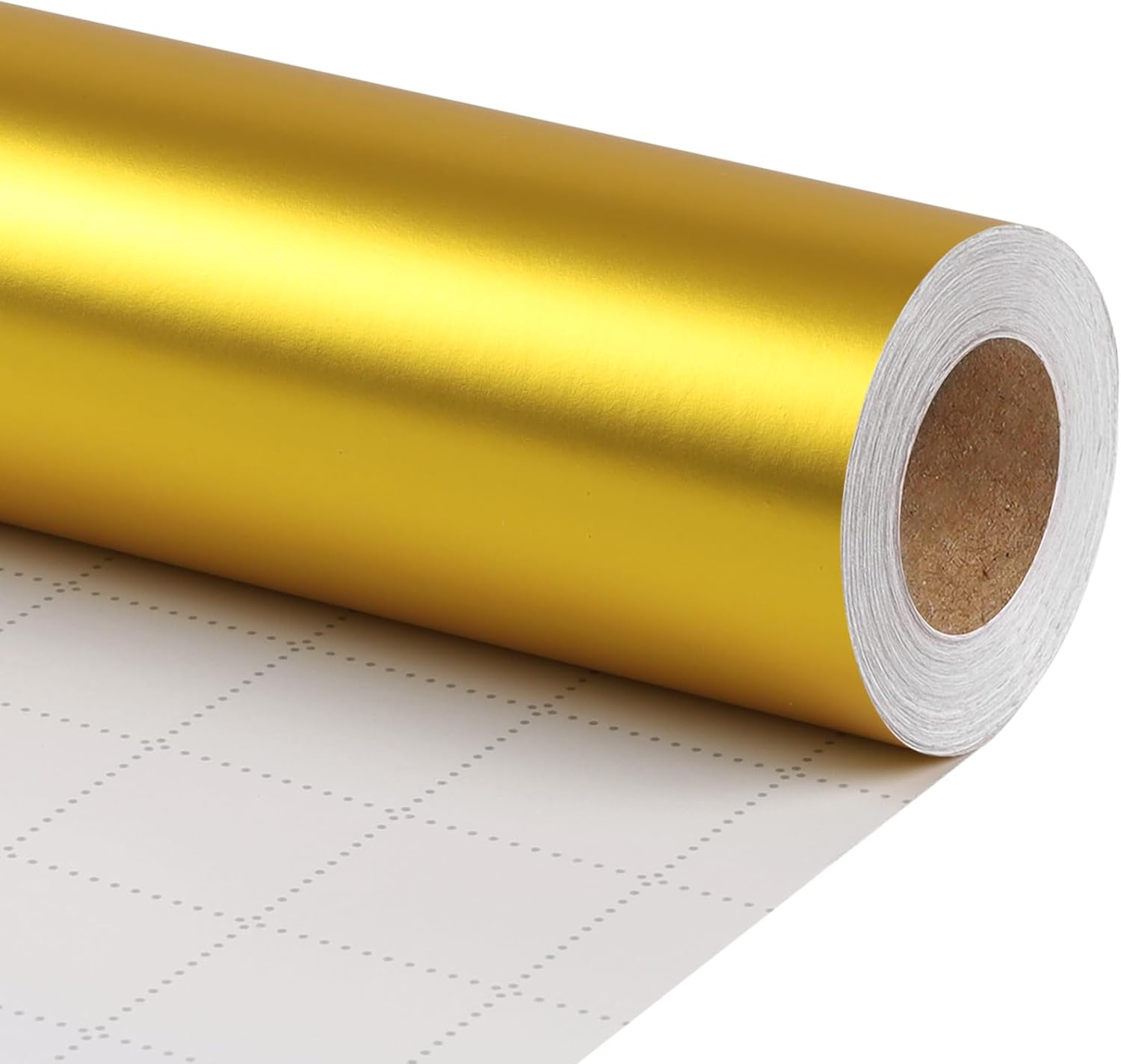Amazon.com: LaRibbons Gold Wrapping Paper, Solid Color Matte Metal ...