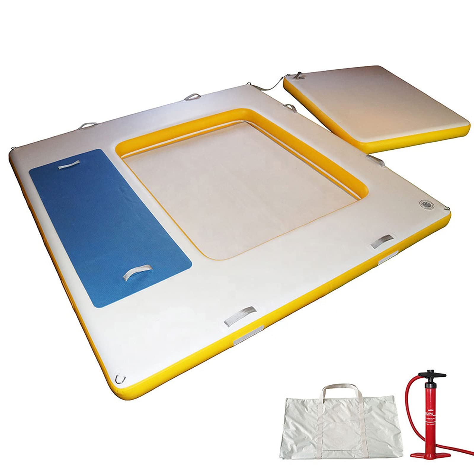 Buy FYHpet 8'x8'x6'' Drop stitch water floating pad island 3 in 1 ...