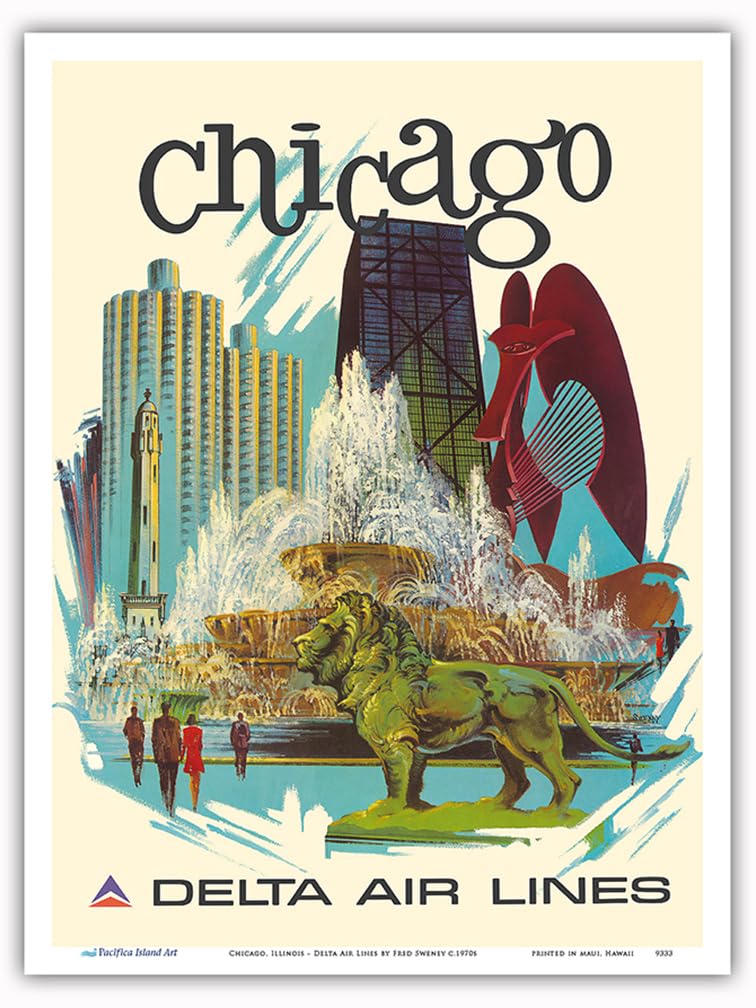 Amazon.com: Chicago Illinois - Buckingham Fountain Marina City - Delta ...
