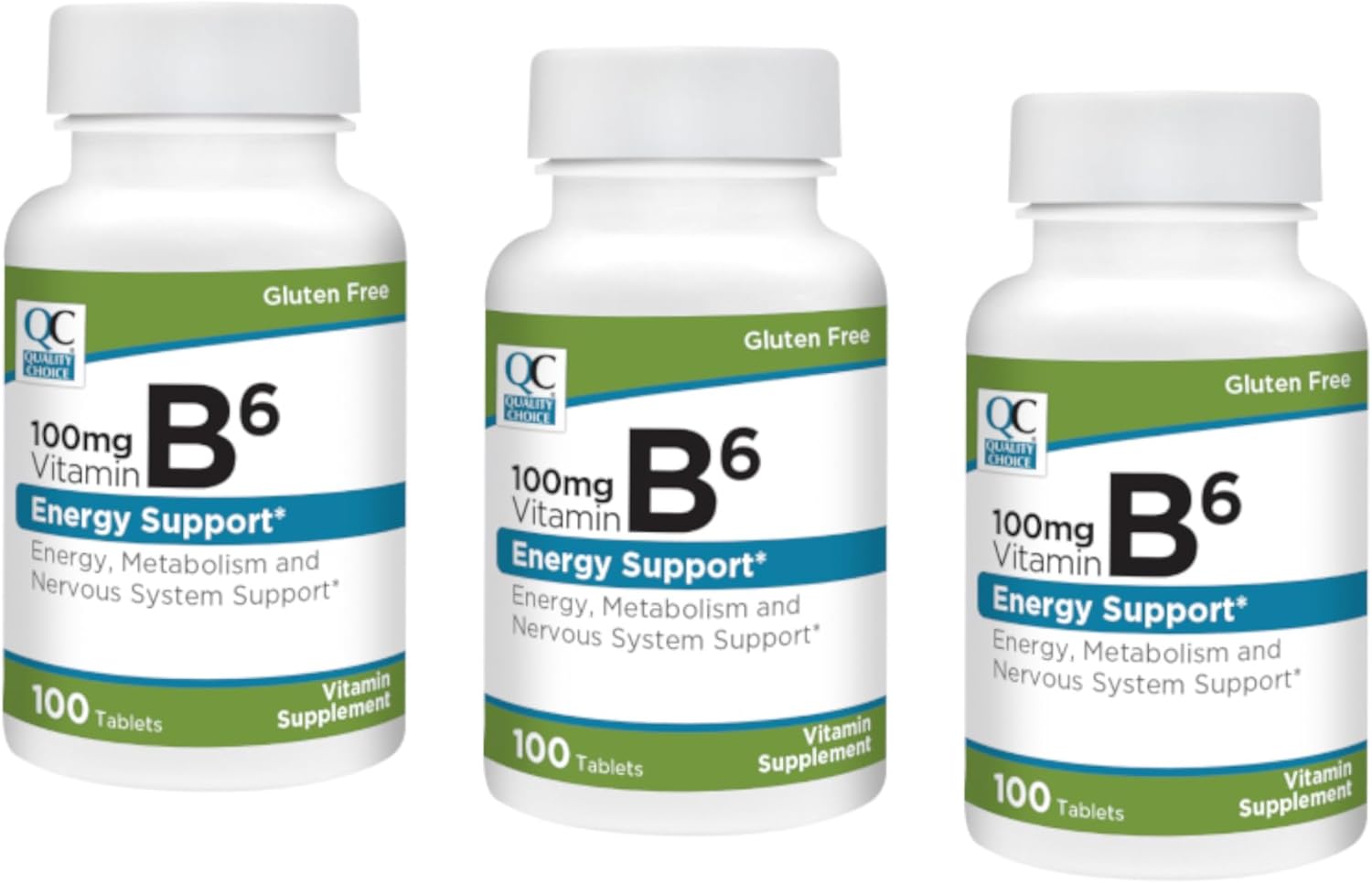 Amazon.com: Quality Choice Vitamin B6 100mg 100 Count Bottles of ...