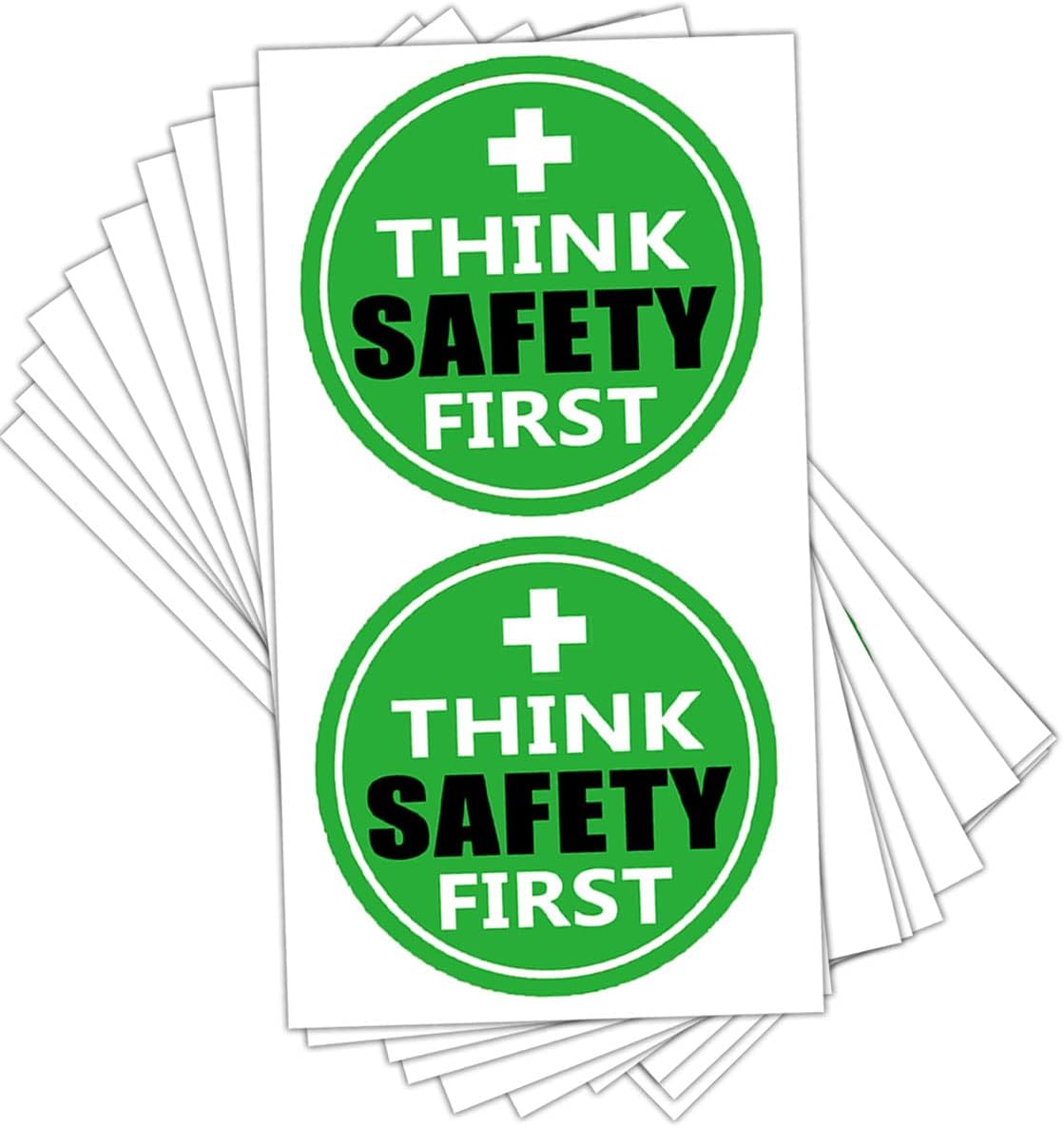 Amazon.com: Think Safety First Stickers,2" Self Adhesive Vinyl Think ...