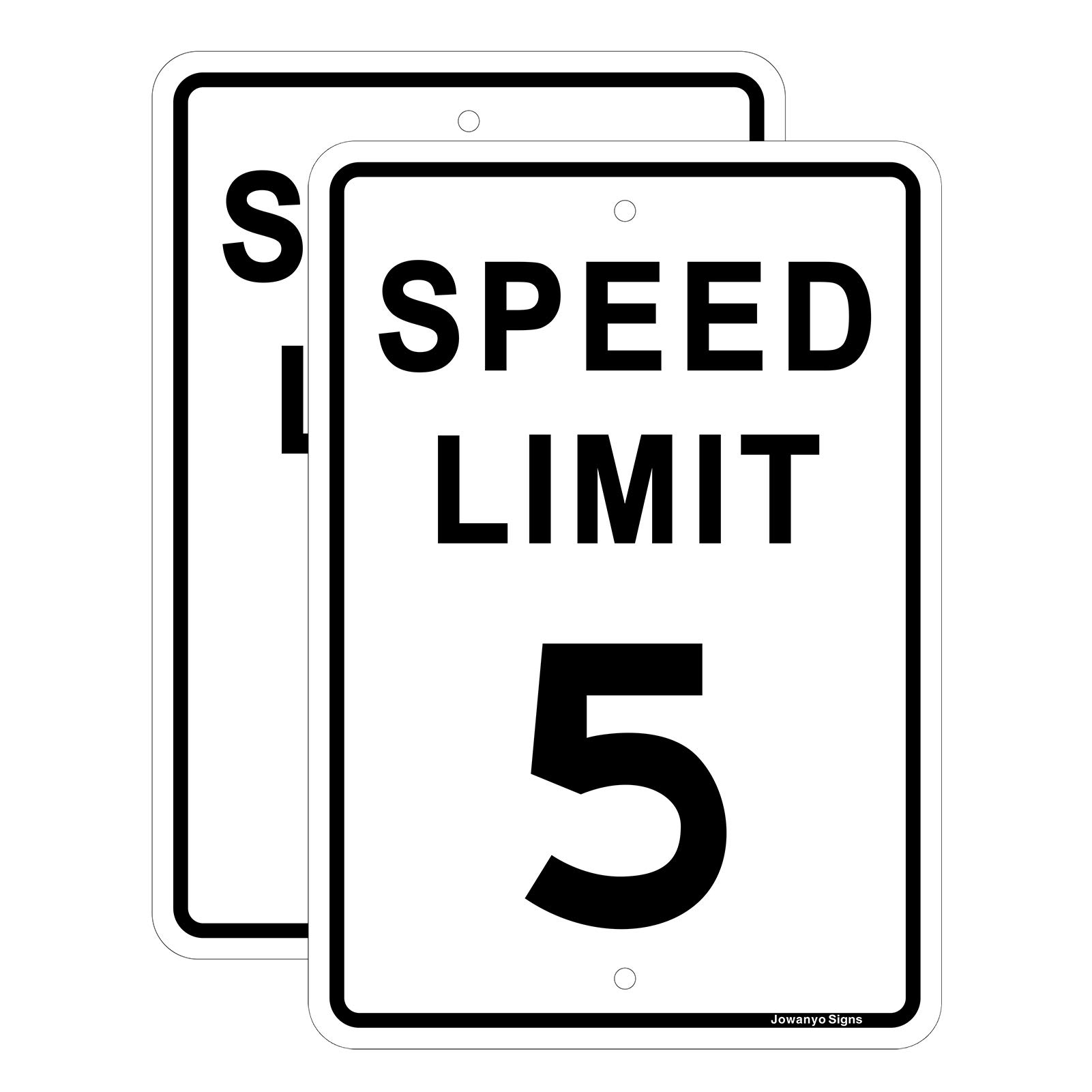 Jowanyo Speed Limit 5 Mph Sign Slow Down Traffic Sign | Desertcart Sri ...
