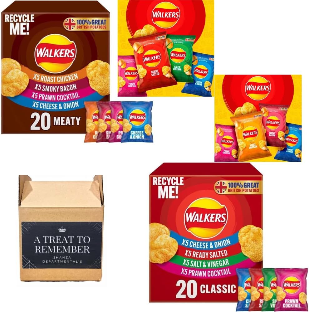 Walkers Variety Multipack Crisps Bundle 40X25G Multipack Of Walkers ...
