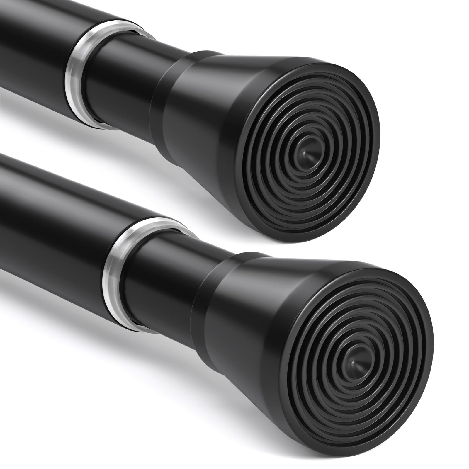 Snapklik.com : Black Tension Rods For Windows 28 To 48 Inch 2 Pack ...