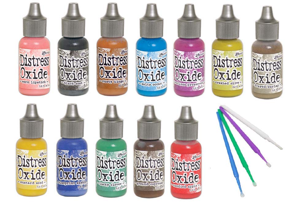 Amazon.com: Ranger Distress Oxide Bundles - 12 Water-Reactive Distress ...