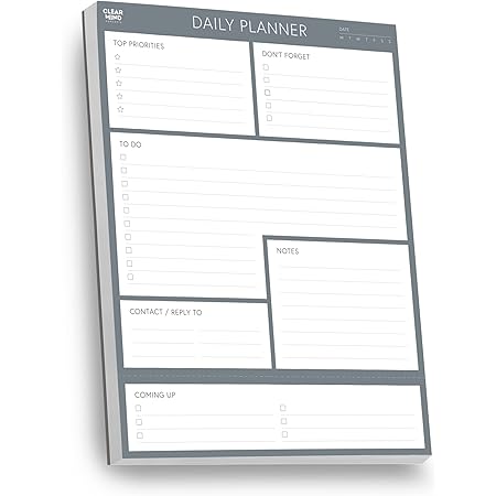Scribble & Dot® Daily Planner Pad - 140gsm Desk Pad 52 Thick Pages ...