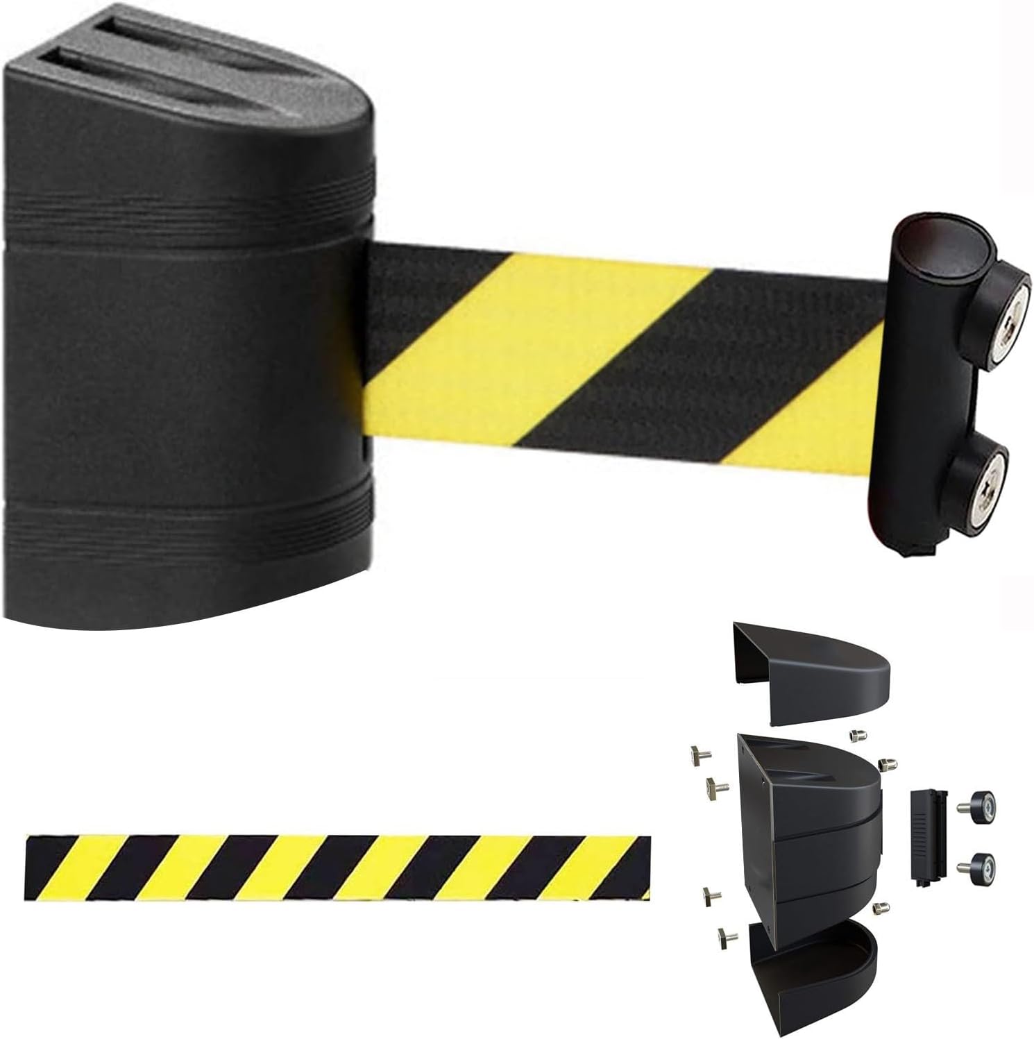 Amazon.com: Tavkomco Black Magnetic Attraction Wall Mount Queue Belt ...