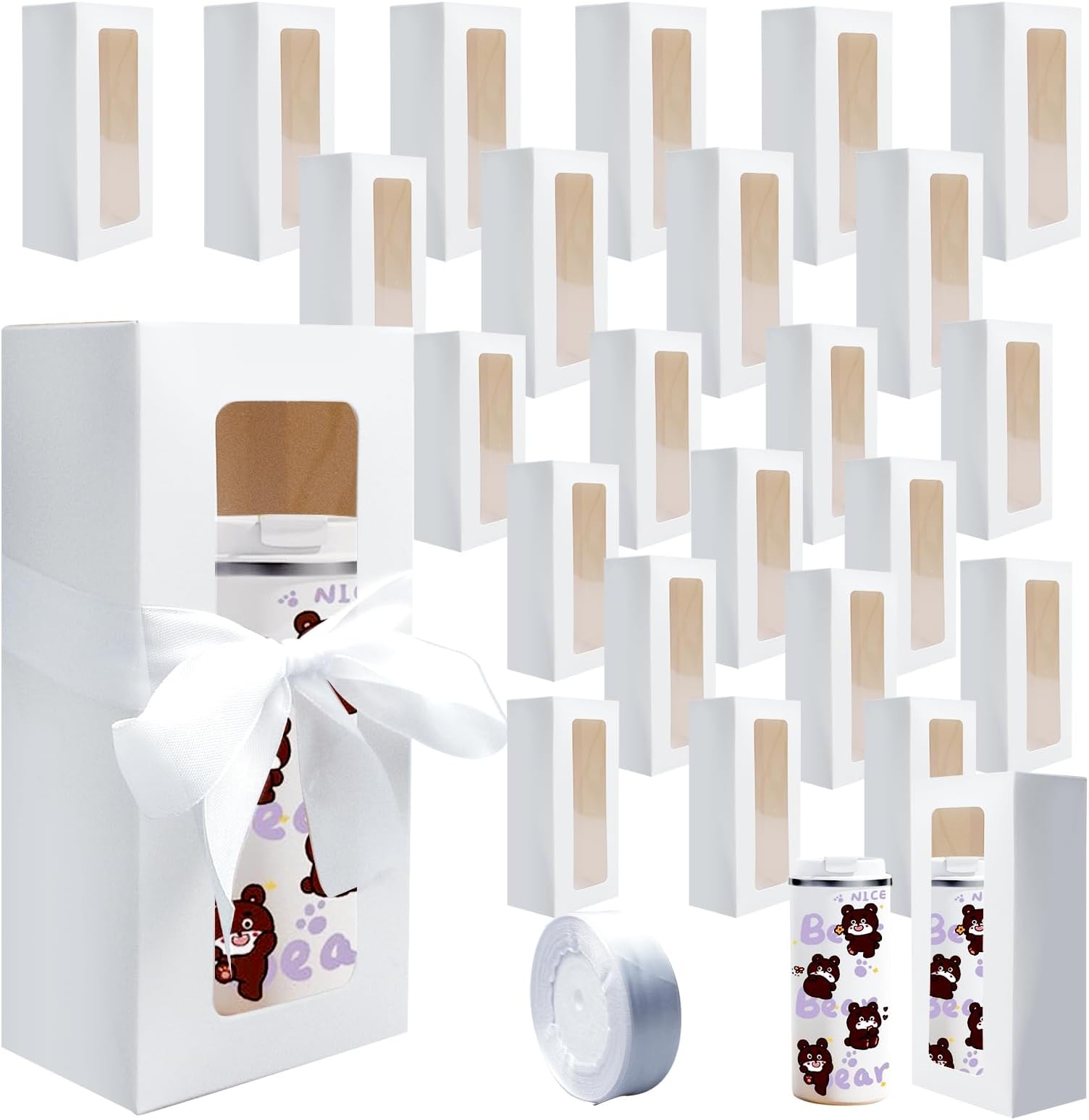 Amazon.com: PerKoop 36 Pcs Gift Boxes with Ribbon for Sublimation ...