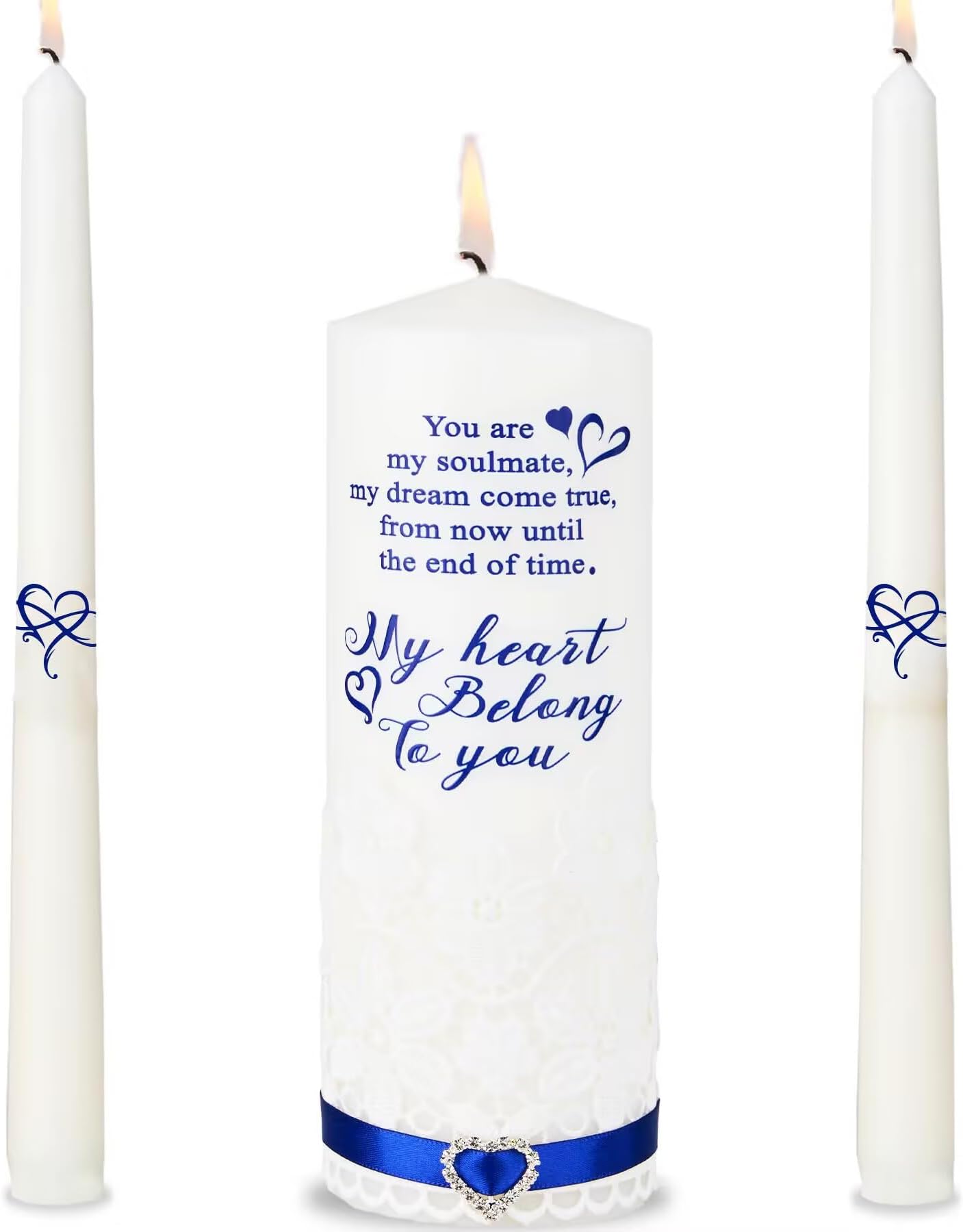 Amazon.com: Unity Candles for Wedding Ceremony Set - Wedding Candles ...