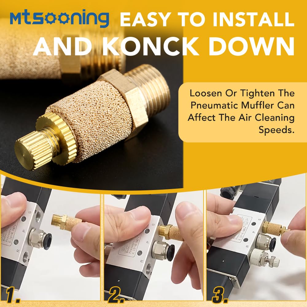 Snapklik.com : Mtsooning 10PCS 1/2Inch Pneumatic Muffler Filter