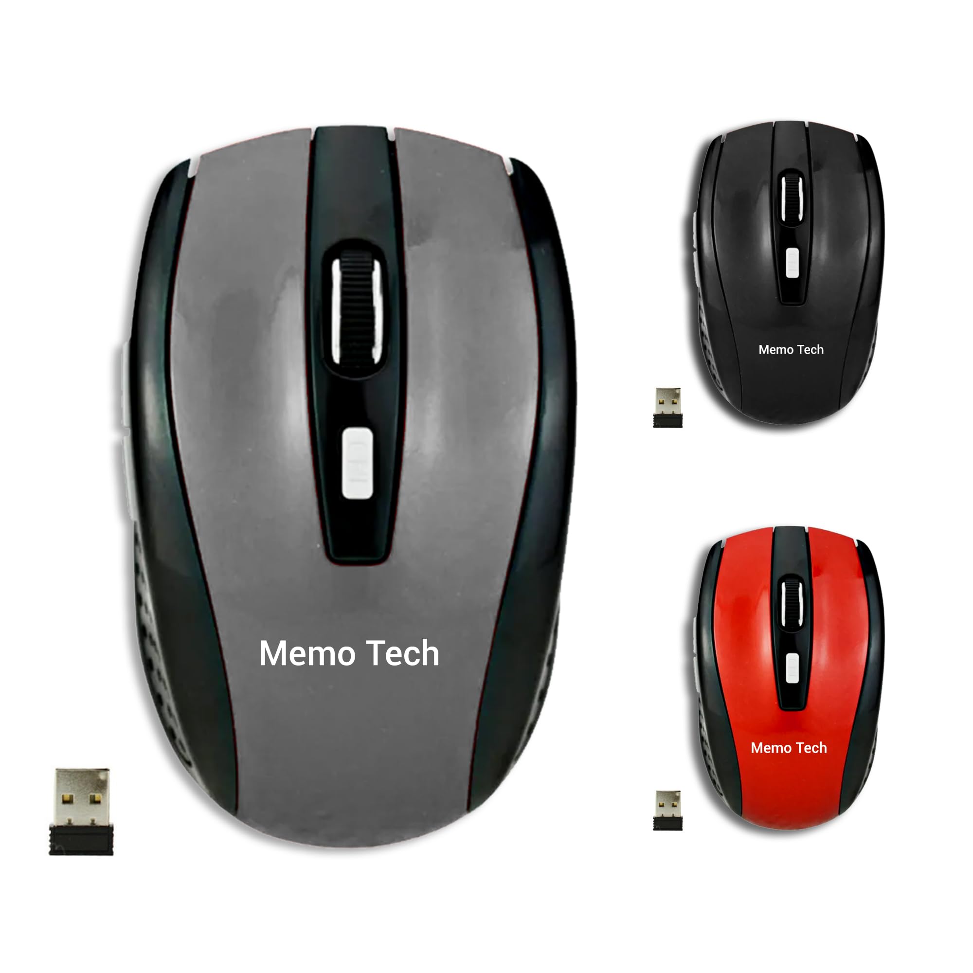 Amazon.com: Memo Tech Wireless Mouse (Gray) : Electronics