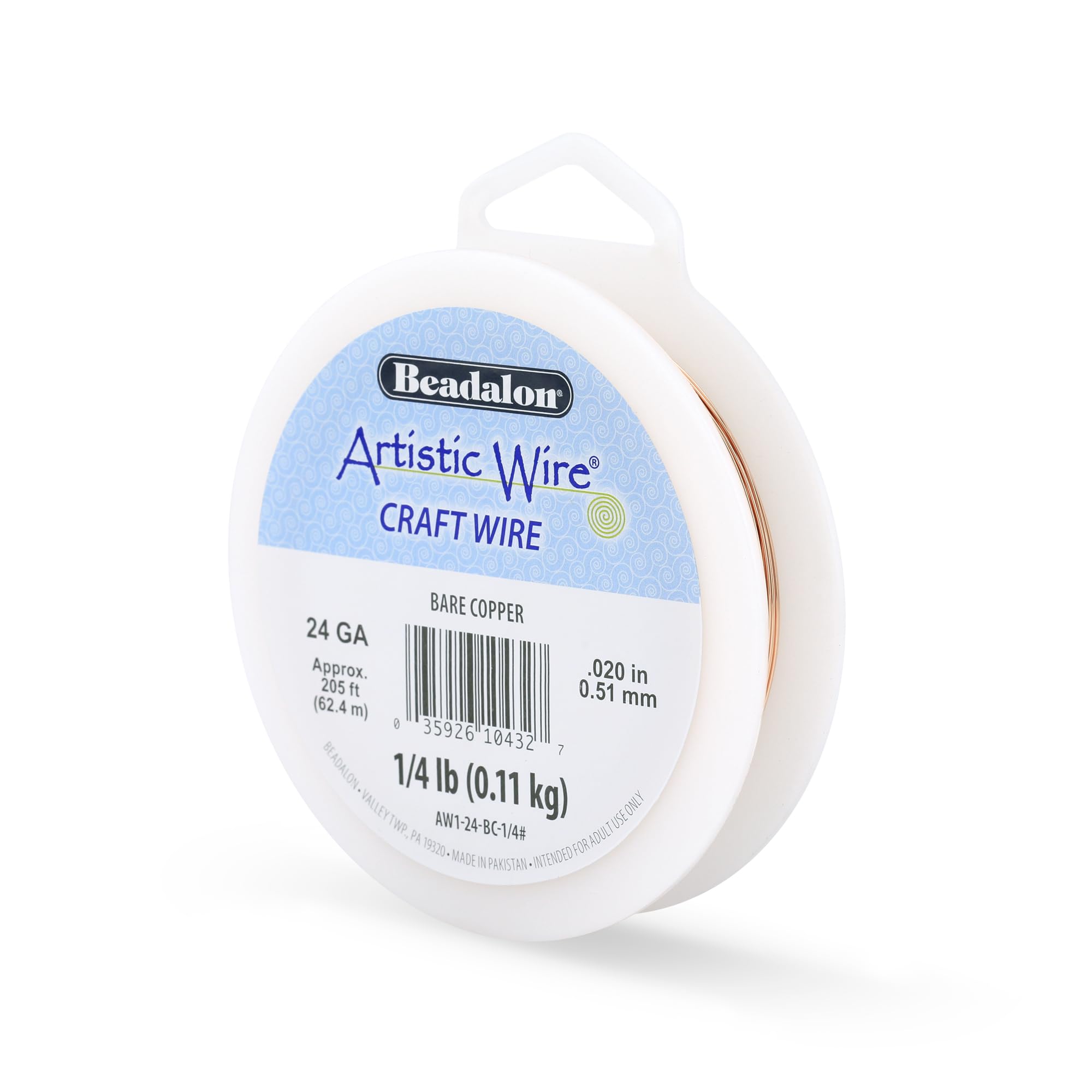 Snapklik.com : 24 Gauge Uncoated Bare Copper Craft Wire, 205 Ft