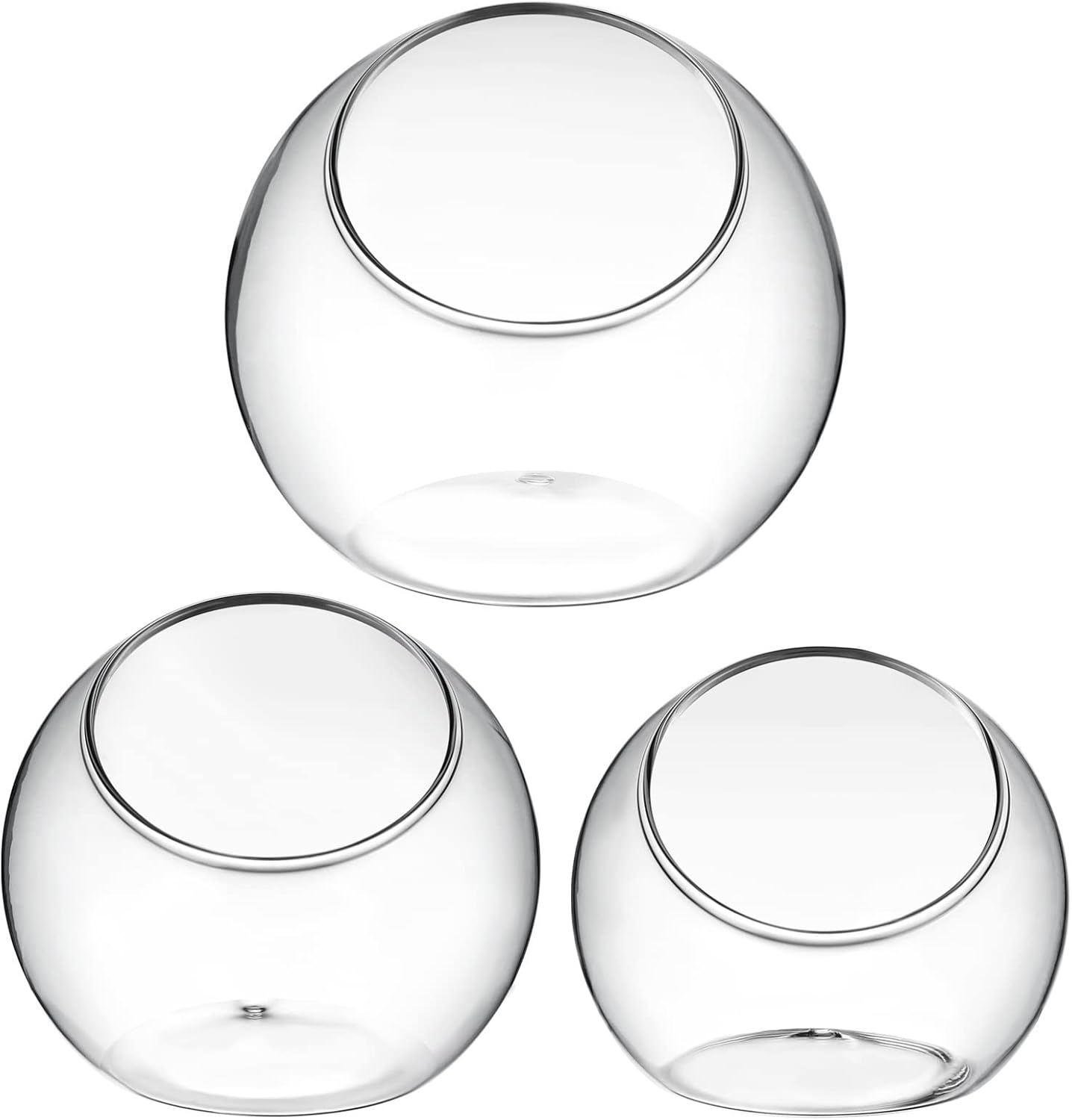 Amazon.com: Zerodeko 3 Pcs Glass Terrarium Globe Bowl Terrarium Floral Container Clear Bubble ...