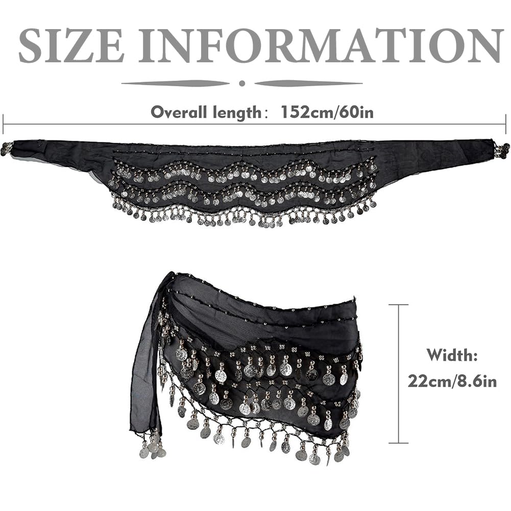 Snapklik.com : Womens Belly Dance Hip Scarves Wave Wrap Skirts