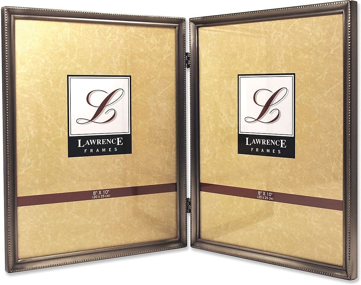 Snapklik.com : Lawrence Frames 11580D Antique Pewter 8x10 Hinged Double ...