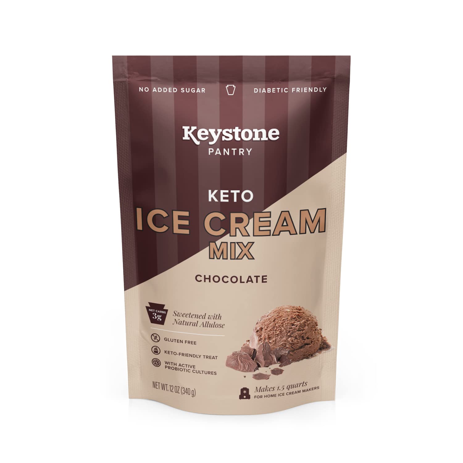 Amazon.com: Keystone Pantry – Keto Ice Cream Mix – Chocolate – 3g Net ...