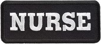 Amazon.com: Nurse Black & White Patch, Medical Profession Patches ...