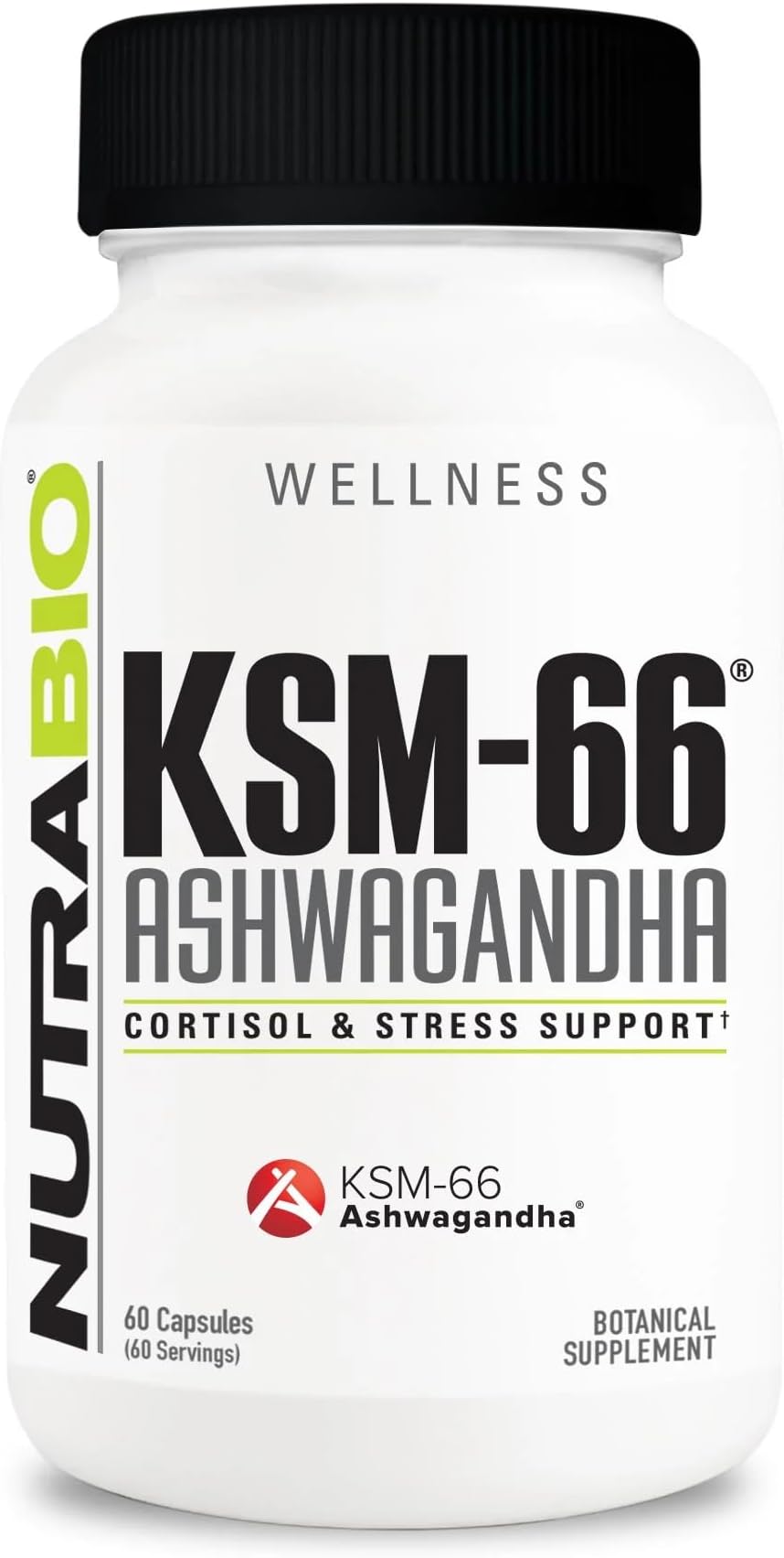 Amazon.com: NutraBio Ashwagandha KSM-66 Herbal Supplement for Better ...