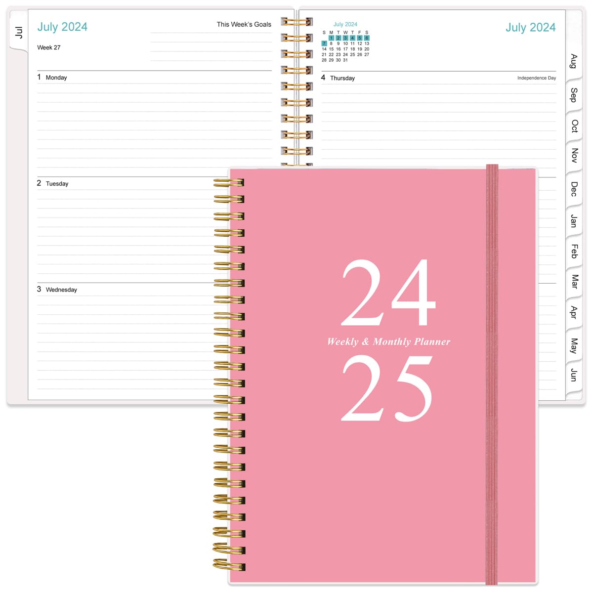 Snapklik.com : 2024-2025 Planner - Weekly & Monthly Planner Spiral ...