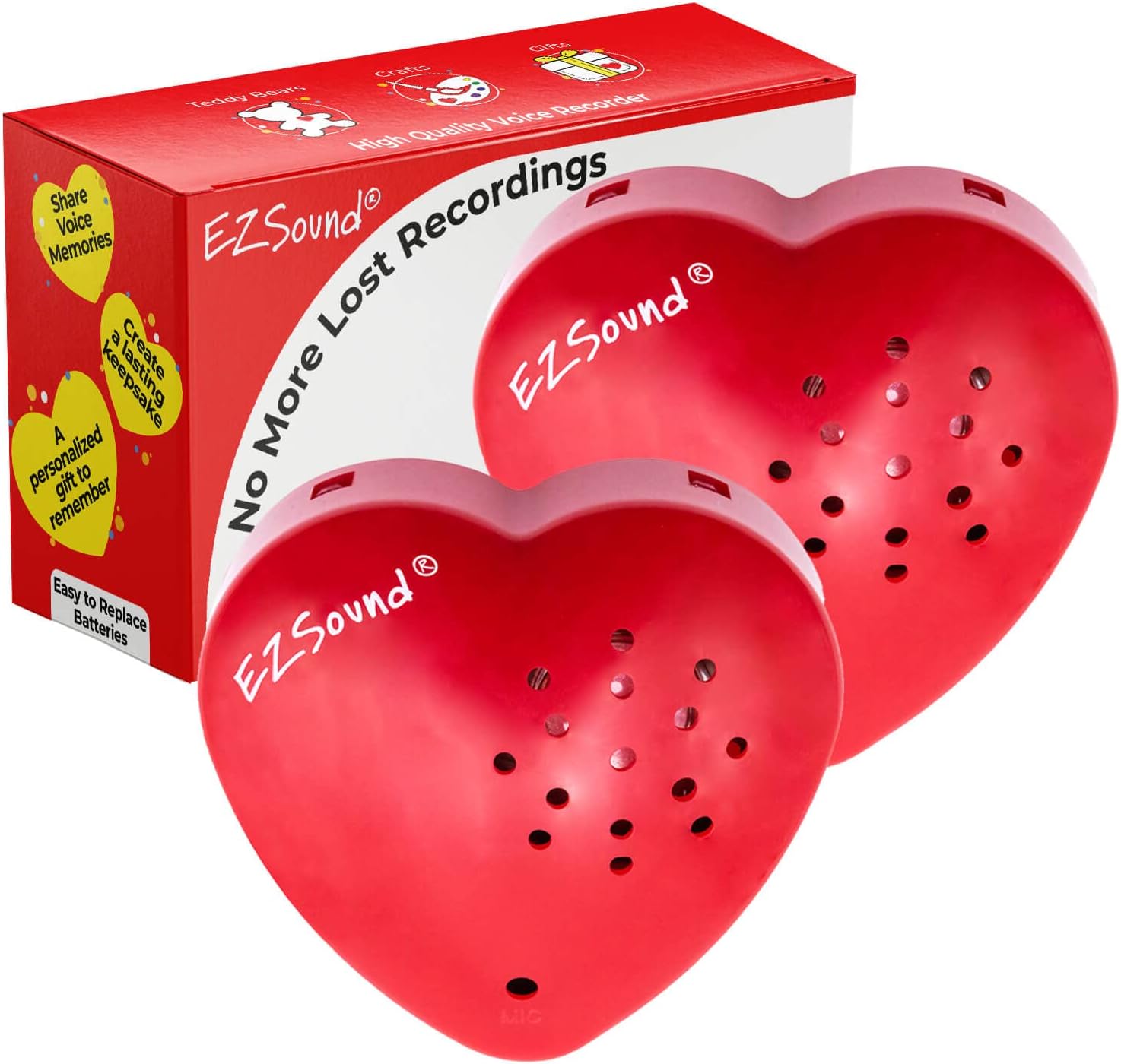 Amazon.com: EZSound Voice Recorder for Stuffed Animal | 2 Pack - 30 sec ...