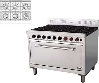 Masterchef Heavy Duty Gas Cooker with Oven and Grill Burner MHO40661CN ...