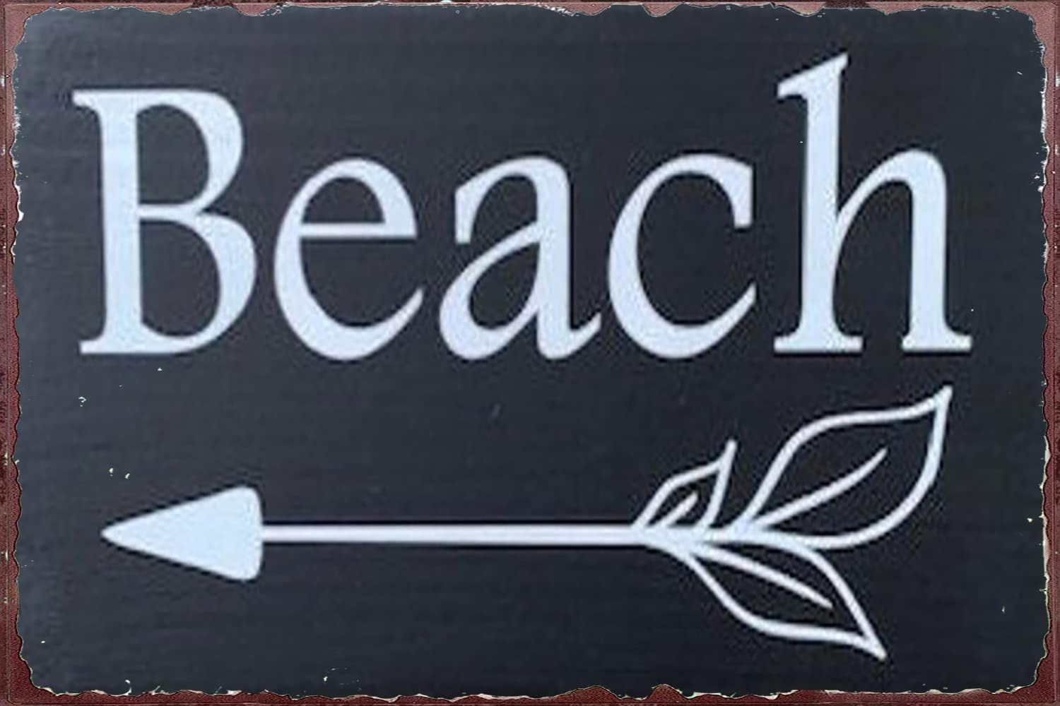 Amazon.com: Beach Sign Directional Beach Arrow Signs Coastal Decor Wall ...