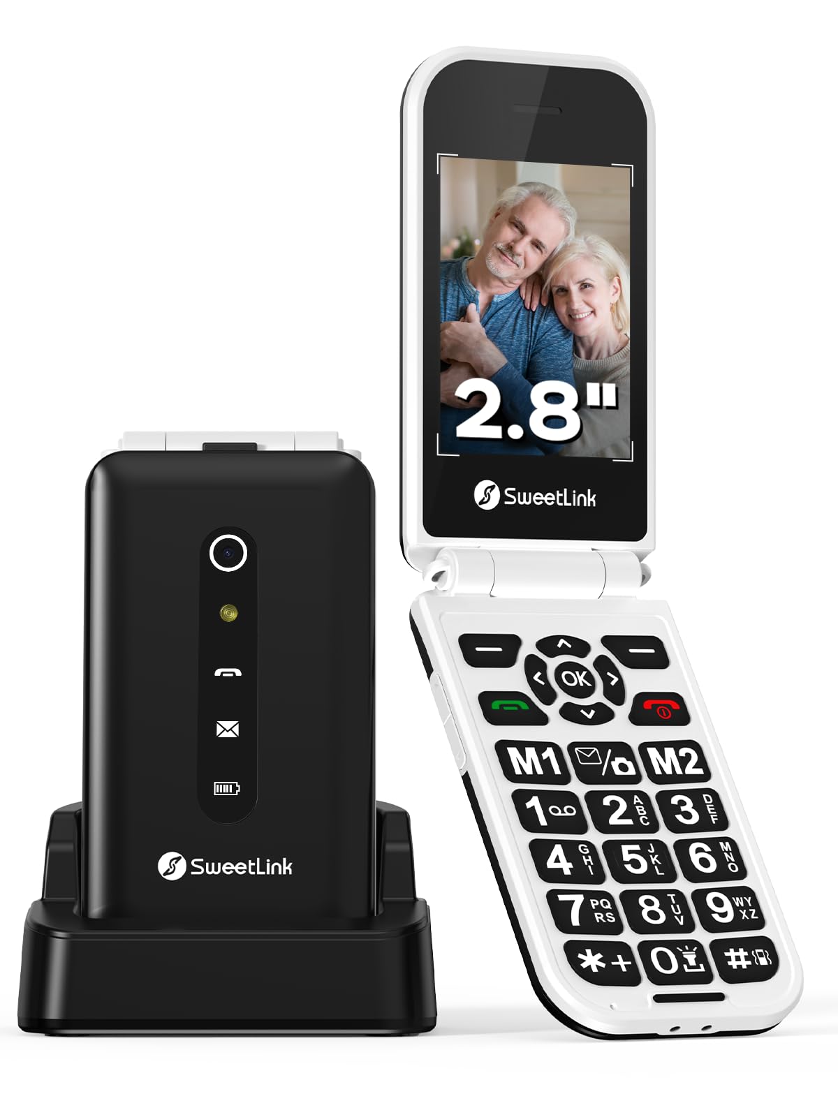 SweetLink 4G Telefono Cellulare per Anziani con Tasti Grandi, LTE Flip ...
