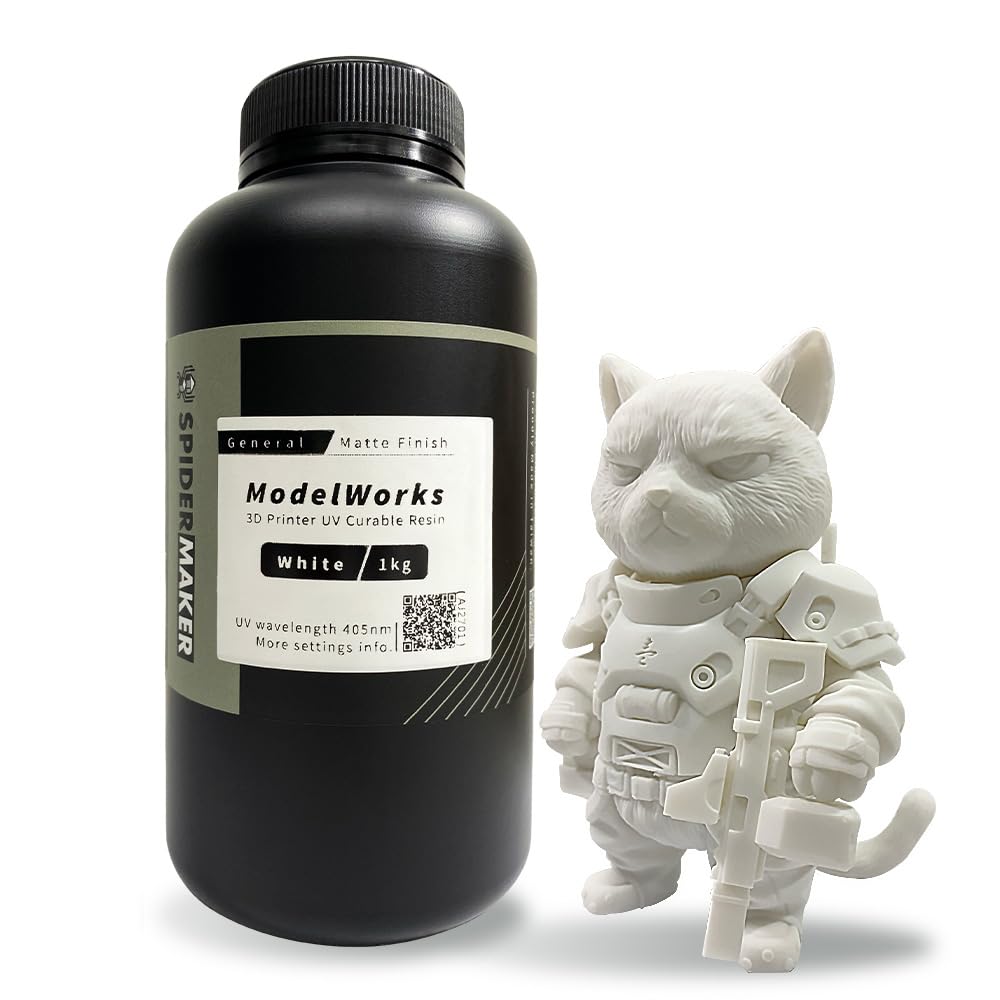 Amazon.com: SPIDER MAKER 3D Printer Matte Resin ModelWorks, 405nm LCD ...
