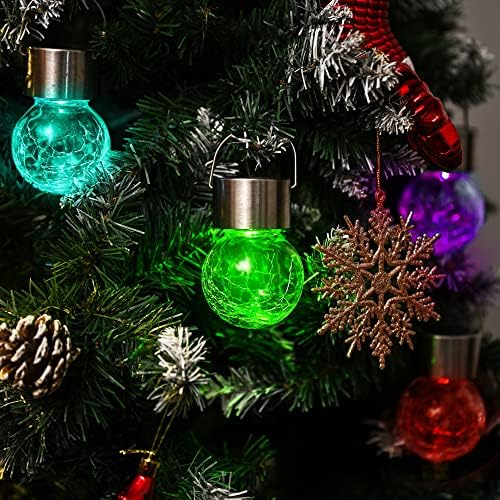 Amazon.com: GIGALUMI 8 Pack Solar Hanging Lights, Christmas Decoration ...