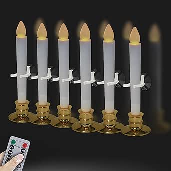 Amazon.com: Christmas Window Candles Battery Operated with Remote Timer ...