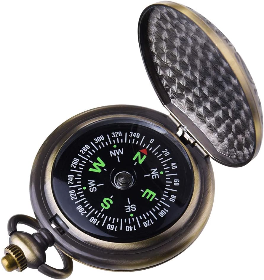 Amazon.com: Vintage Pocket Compass for Kids Classic Portable Compass ...