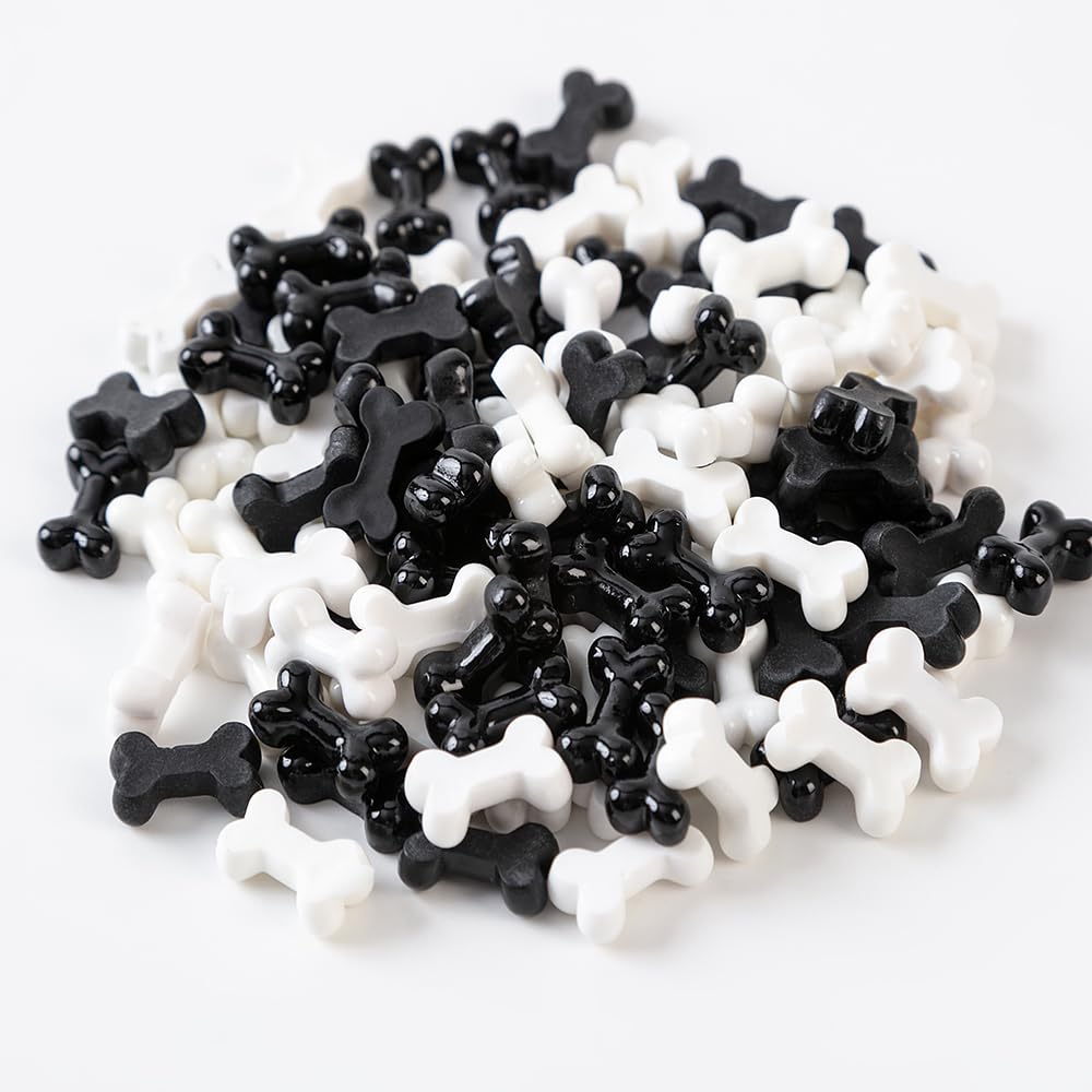 Amazon.com: wybcfp 100pcs Halloween Mini Skeleton Bones Resin Black ...