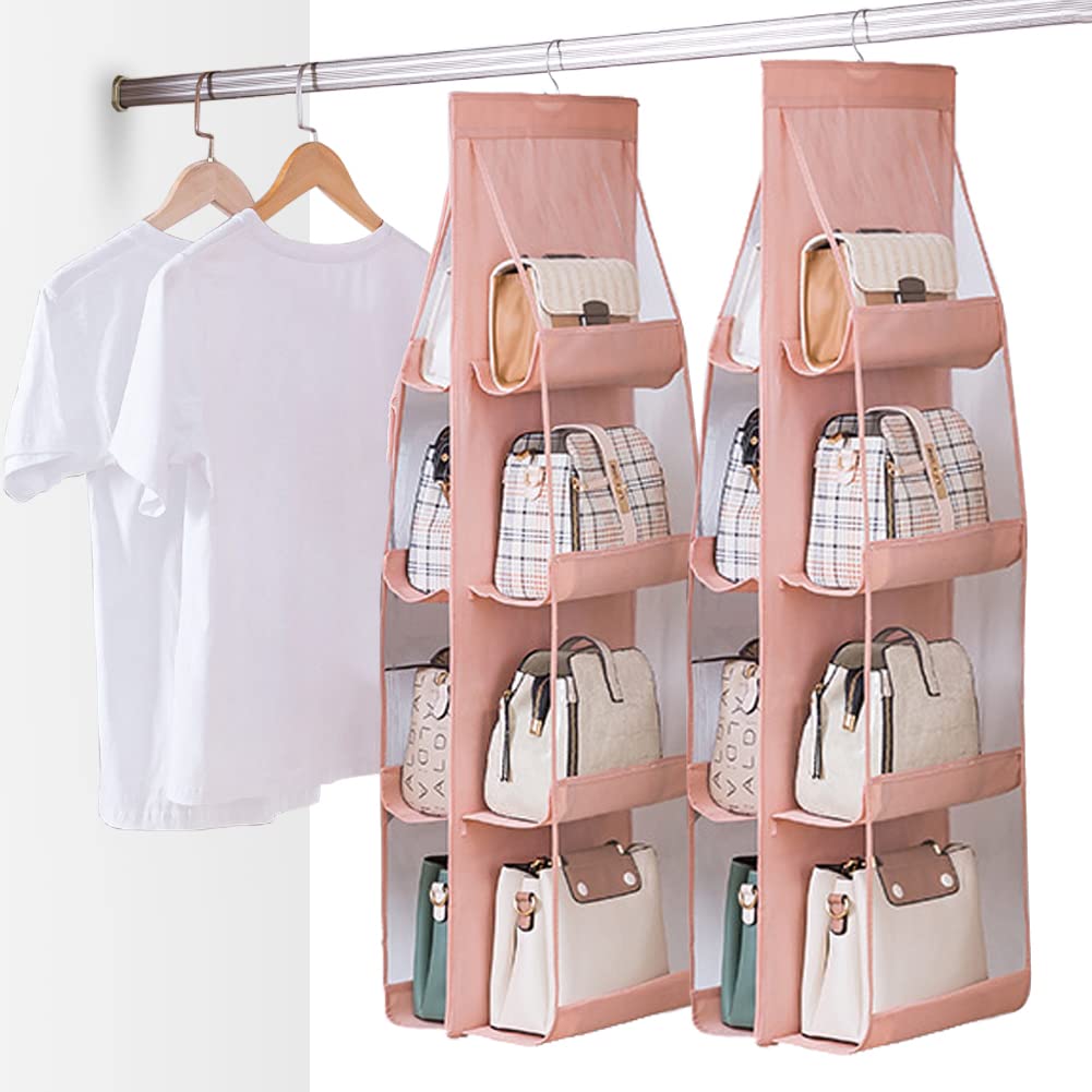 Amazon.com: Wisdomcreate 2pcs 8 Pockets Hanging Purse Handbag Organizer ...