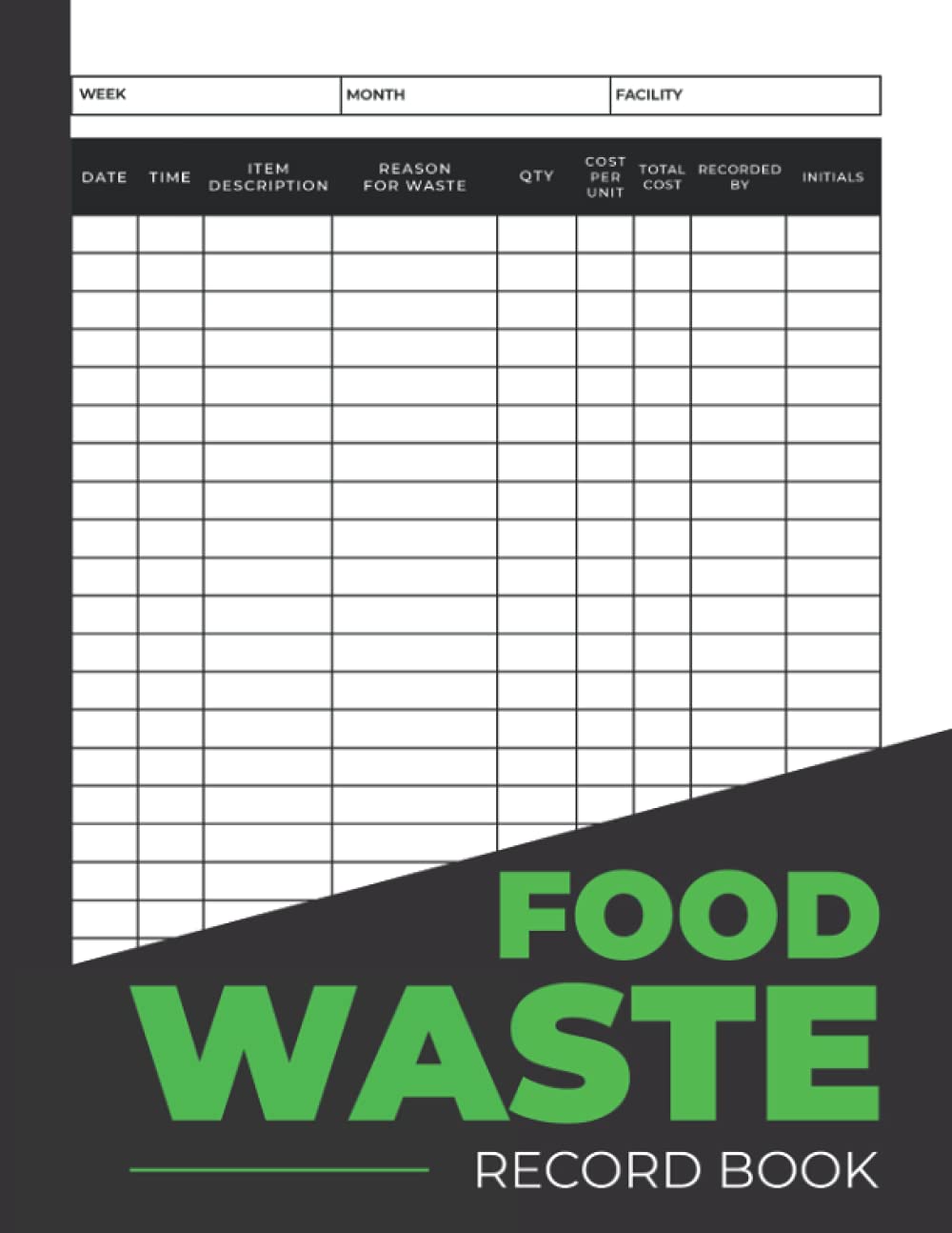 Food Waste Log Sheet Printable Food Tracker Printable | Room Surf