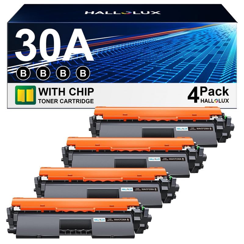 Amazon.com: HALLOLUX 30A 30X Toner Cartridge 4-Pack Replacement for HP ...