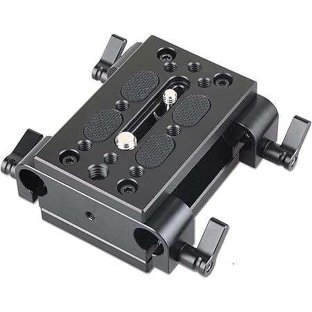 SMALLRIG Universal Base Plate with 15mm Rod Rail Clamp, Mounting ...