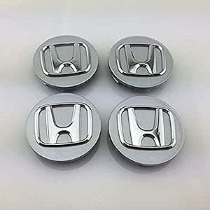 VIQILANY 4pcs 69mm Silver Wheel Center Hub Caps for Honda Civic Accord ...