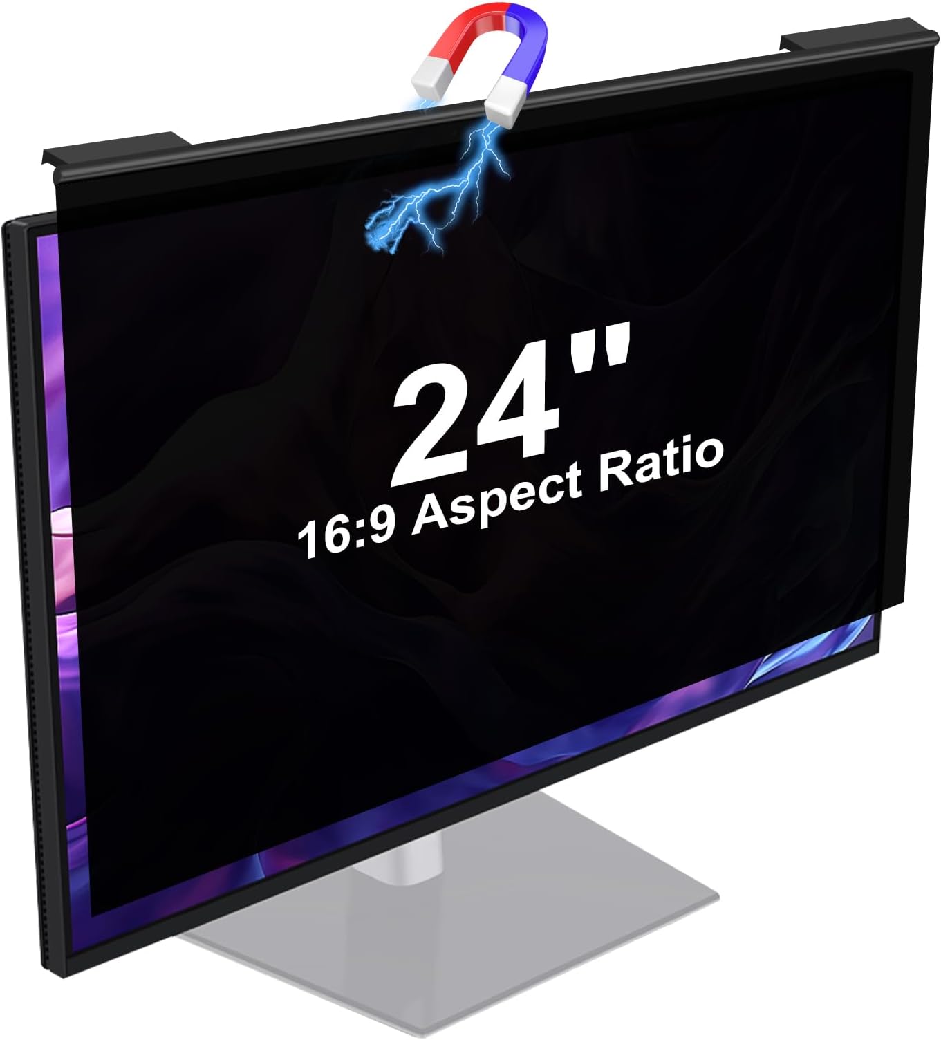 Amazon.com: Hoktods Magnetic Hanging Computer Privacy Screen Filter 32 ...