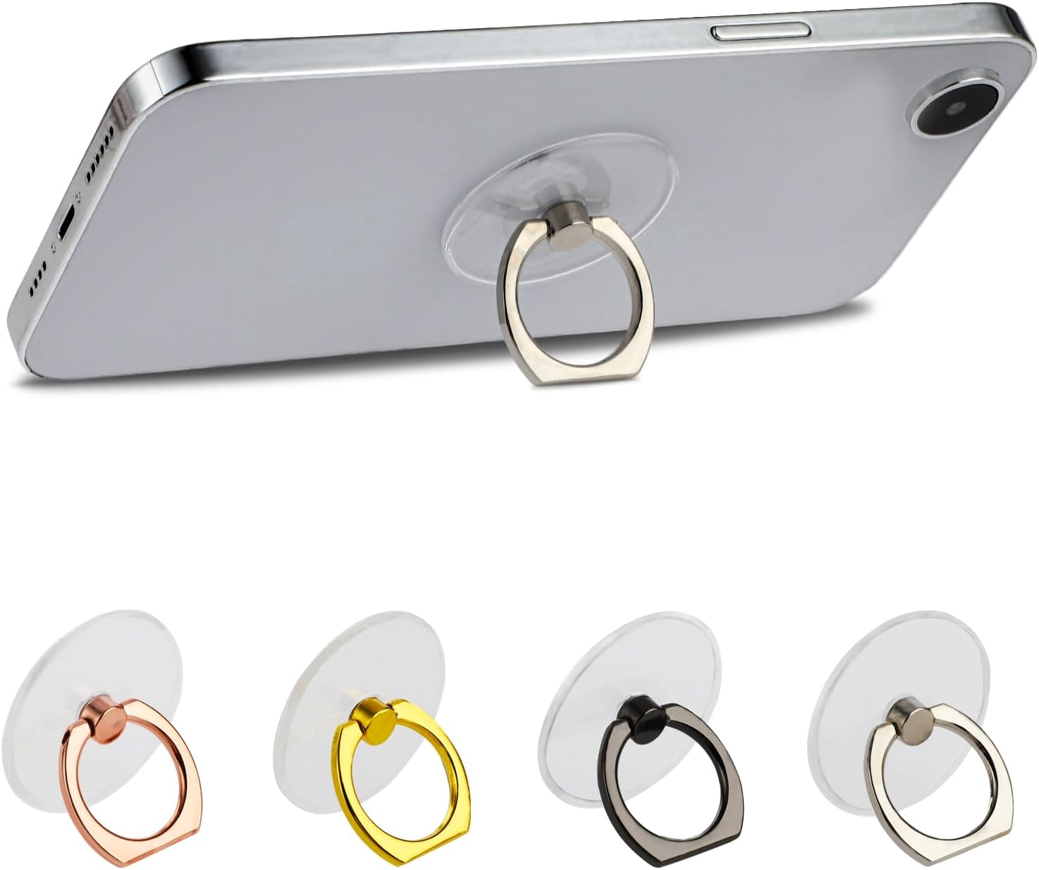 Amazon.com: Attom Tech Transparent Phone Ring Holder Grip 360 Degree ...